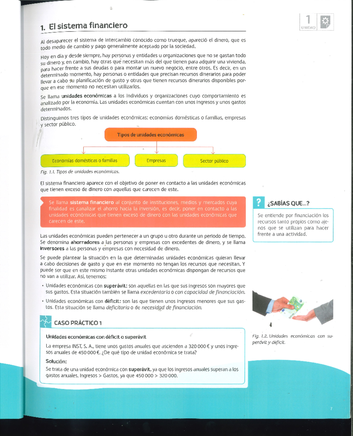 Examen 1 - Apuntes de clase - 1 1. El sistema financiero UNIDAD Al ...