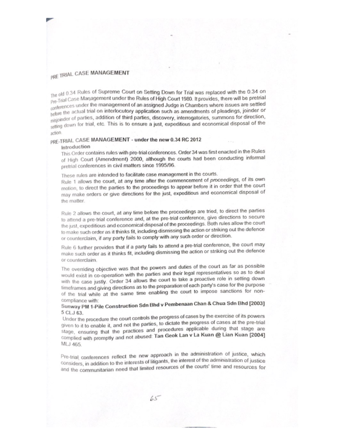 Case management - Law - Studocu