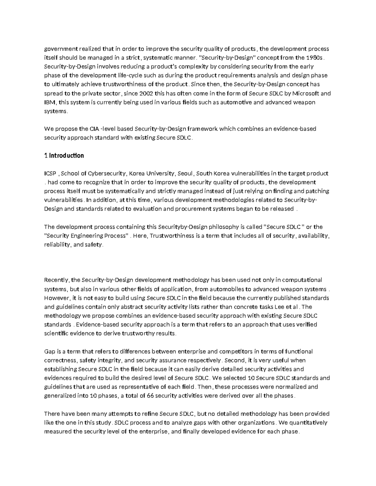 Summerize sci - Summary Software Engineering I - government realized that in order to improve ...