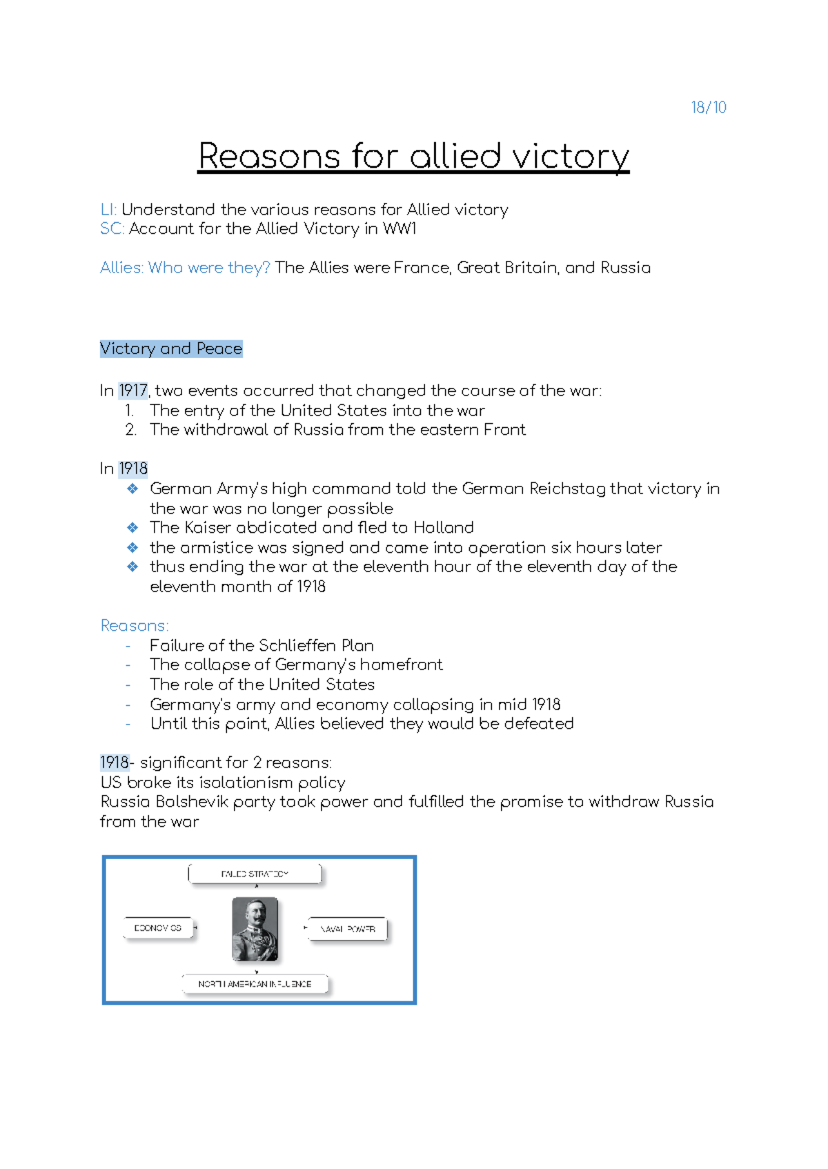 Modern History HSC Notes - 18/ Reasons for allied victory LI ...