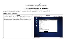 CYB 230 7-2 Project Three - Network System Security Plan Recommendation ...