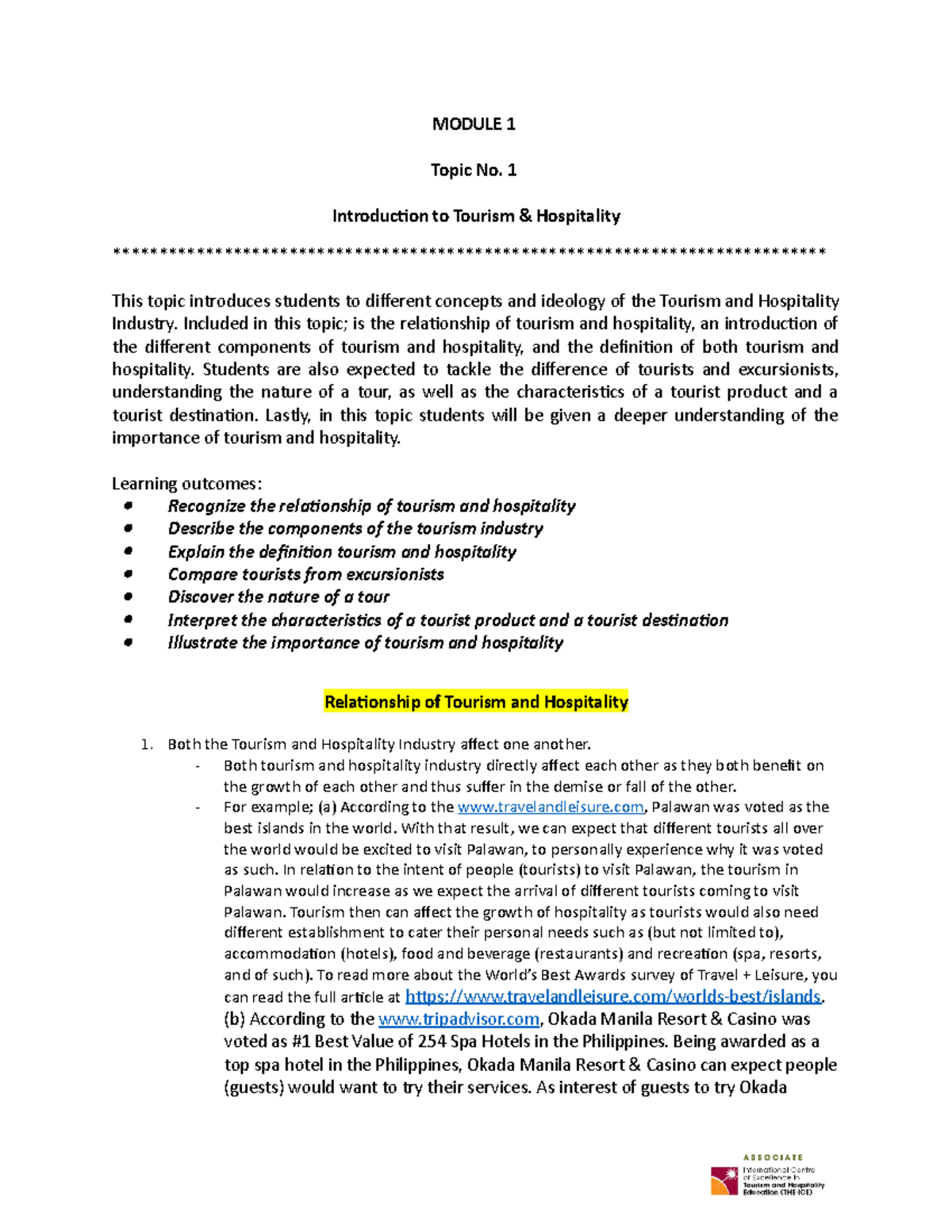 1. THC1101 Module 1 Topics 1 and 2 - MODULE 1 Topic No. 1 Introduction ...