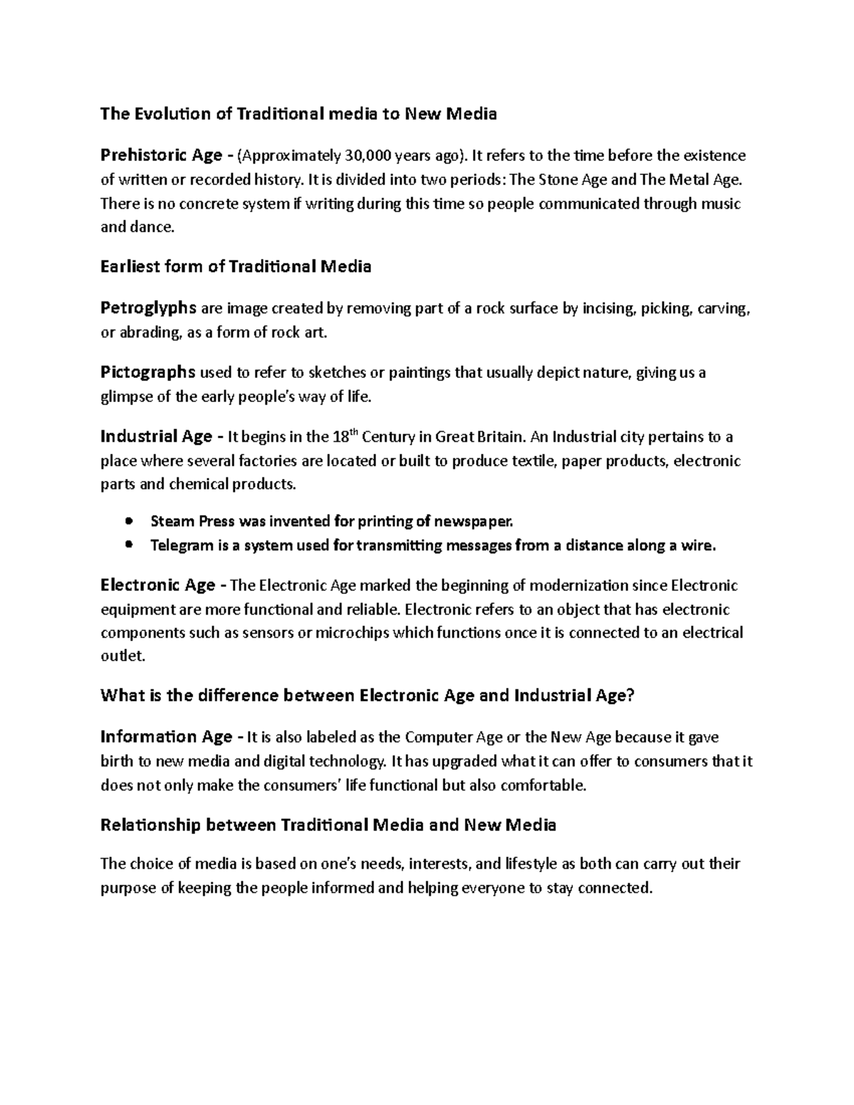 The Evolution of Traditional Media to New Media - The Evolution of ...