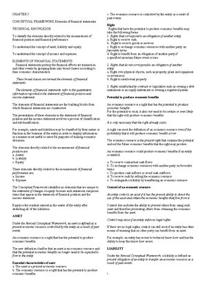 Cfas-chapter-3 - CFAS - CHAPTER 3 CONCEPTUAL FRAMEWORK Qualitative characteristics TECHNICAL ...