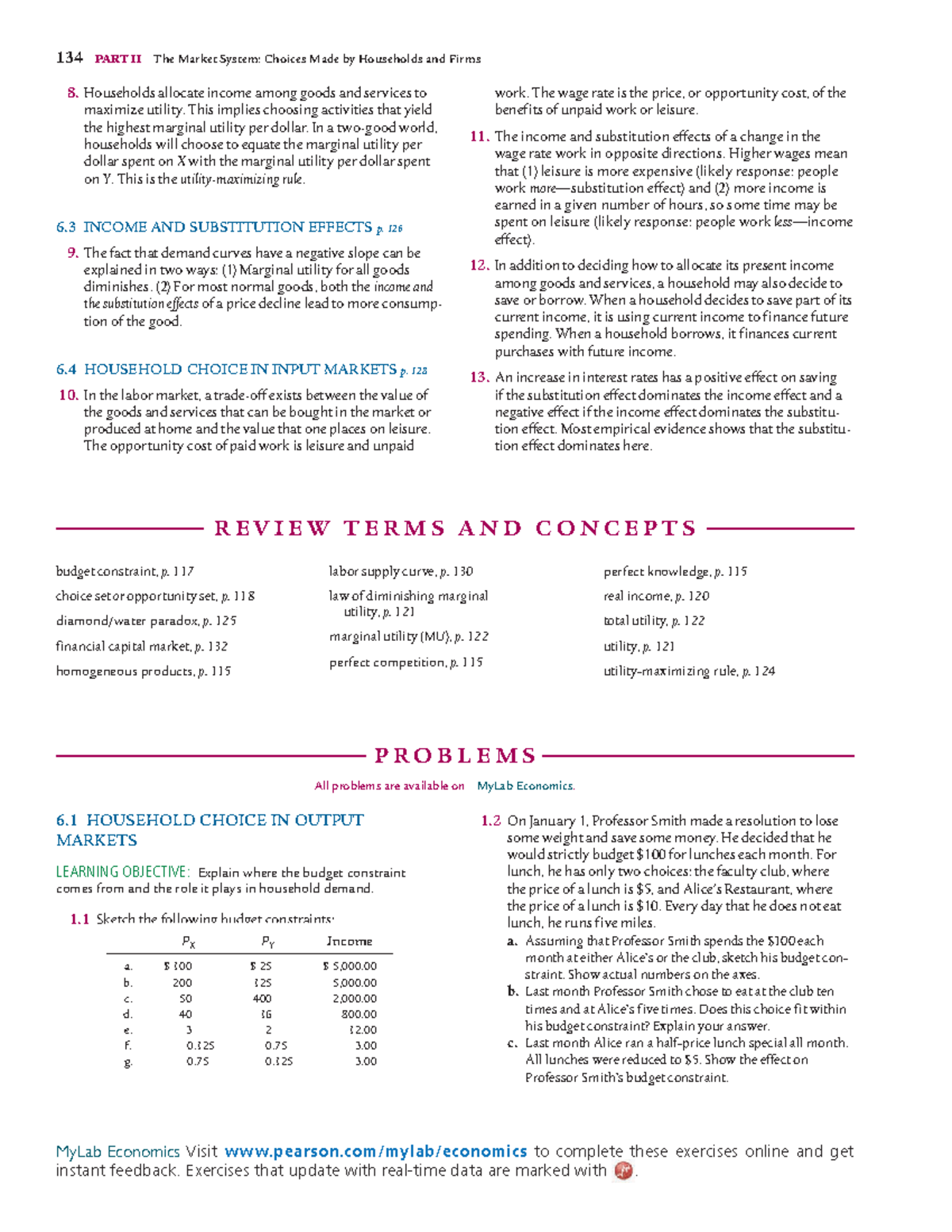 Assignment 3-4 - HW week 2 - 134 PART II The Market System: Choices Made by Households and Firms ...