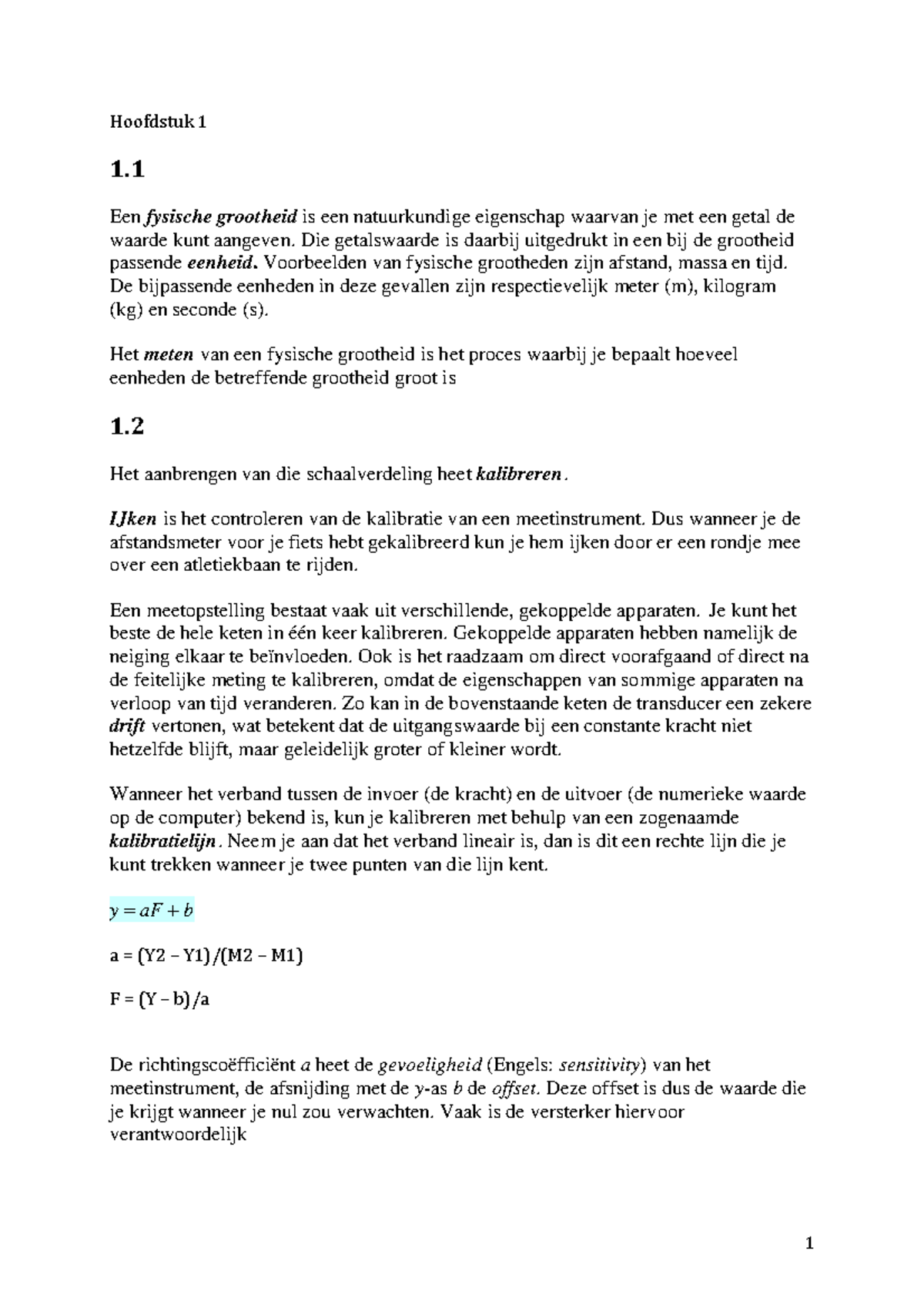 Samenvatting Meten van Fysische grootheden: boek "Meten aan Beweging ...