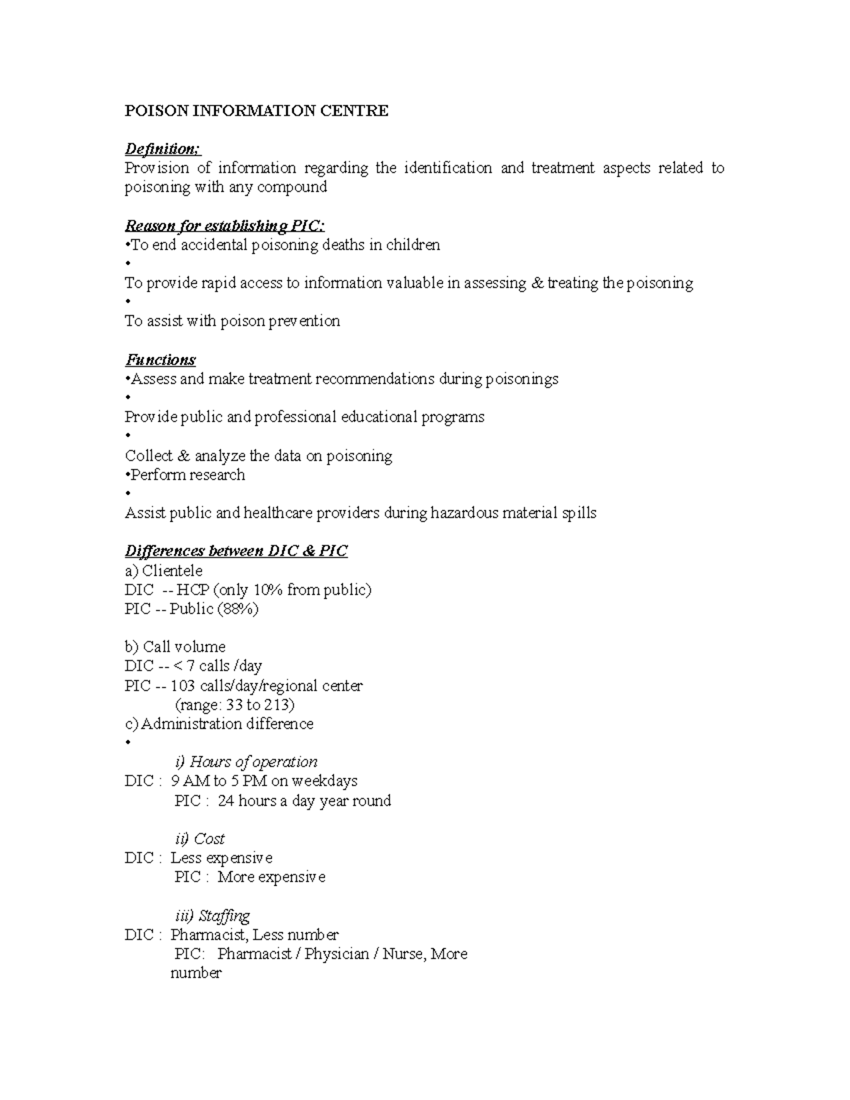 Poison Information Centre - POISON INFORMATION CENTRE Definition ...