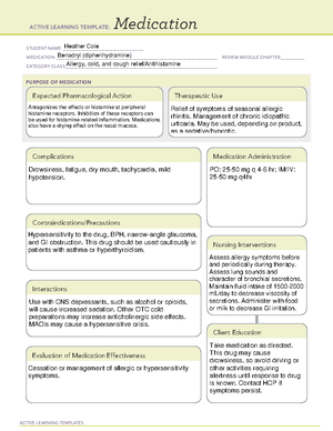 Prednisone - drug cards - ACTIVE LEARNING TEMPLATES Medication STUDENT ...