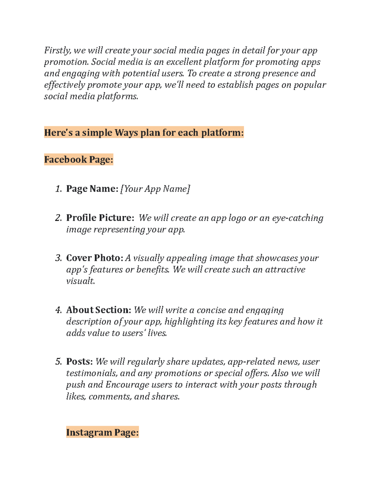 Chugli Marketing Strategy - Firstly, we will create your social media ...