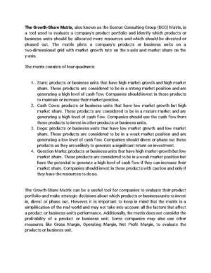 SPM7 - BCG Matrix - Case Study Analysis: Nintendo Nintendo is a ...