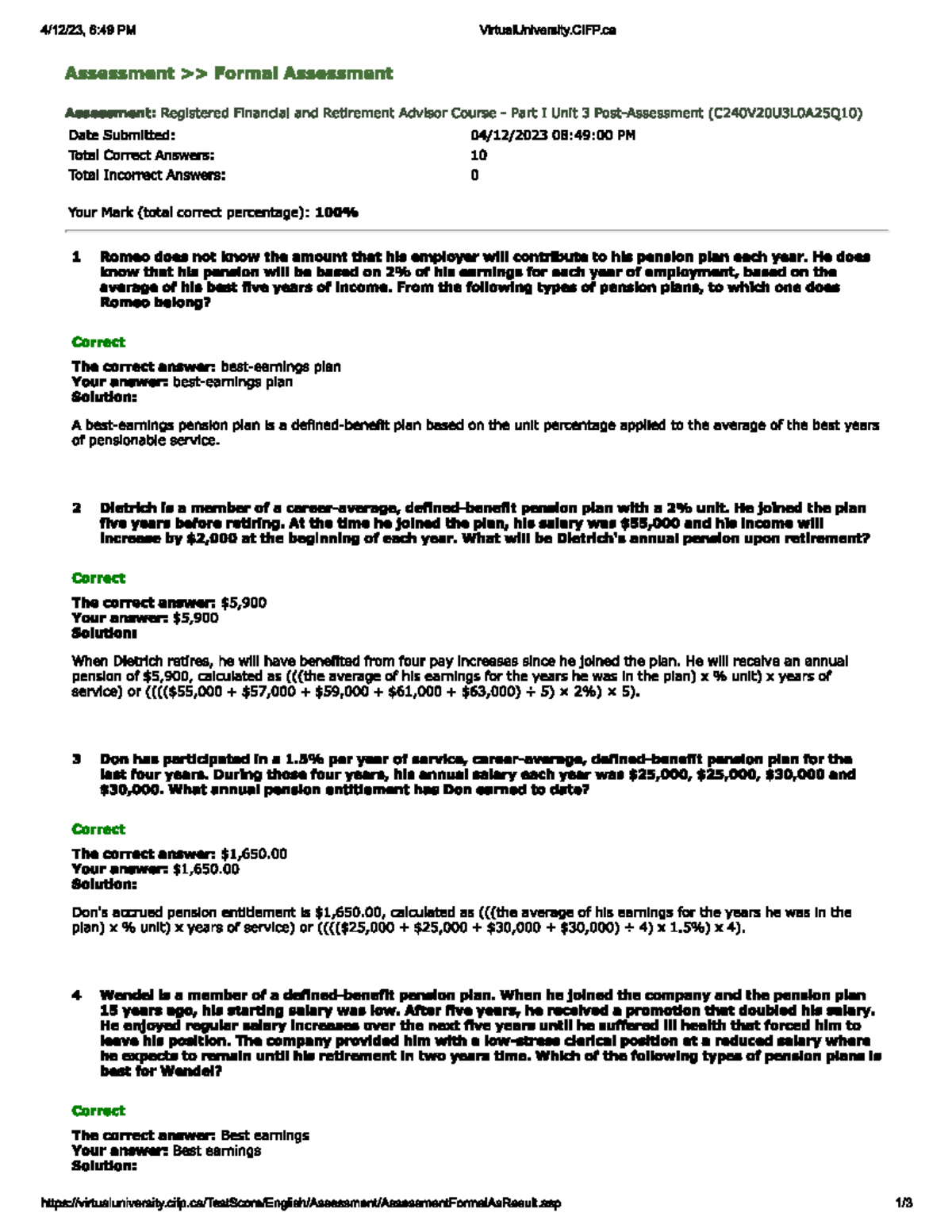 Unit 3- assessment - ACCT 1000 - Studocu