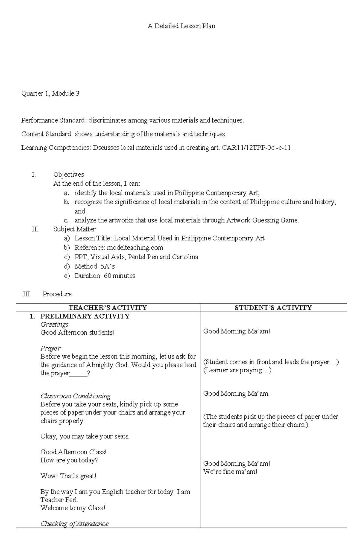 DLP Local Materials Used in Philippine Contemporary Arts - A Detailed ...