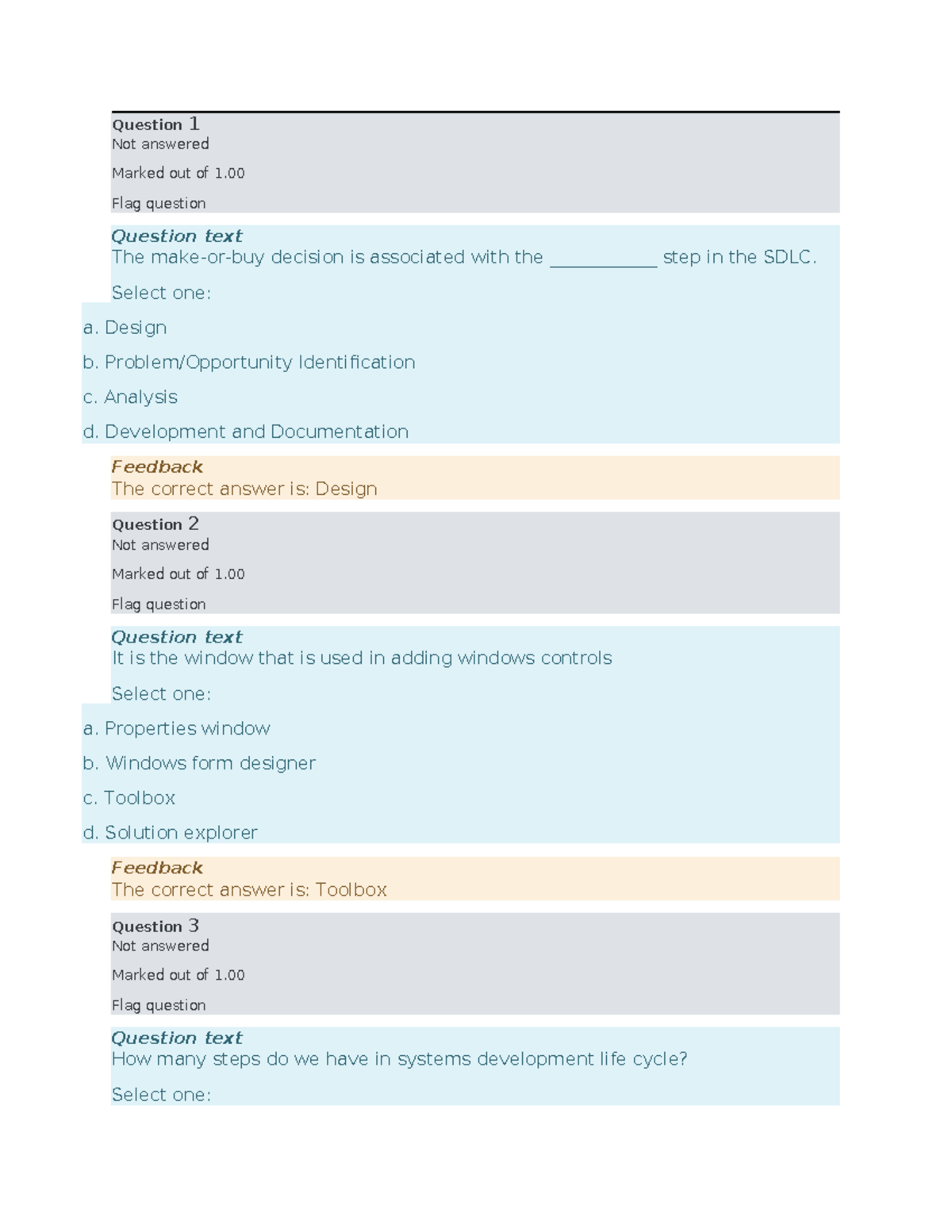 Prog 511 CA 2 - Programming CA 2 Questions - Question 1 Not answered ...