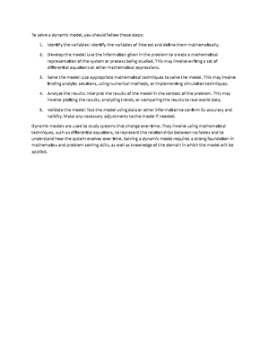 How to answer - To answer a mathematical modeling question, you should ...