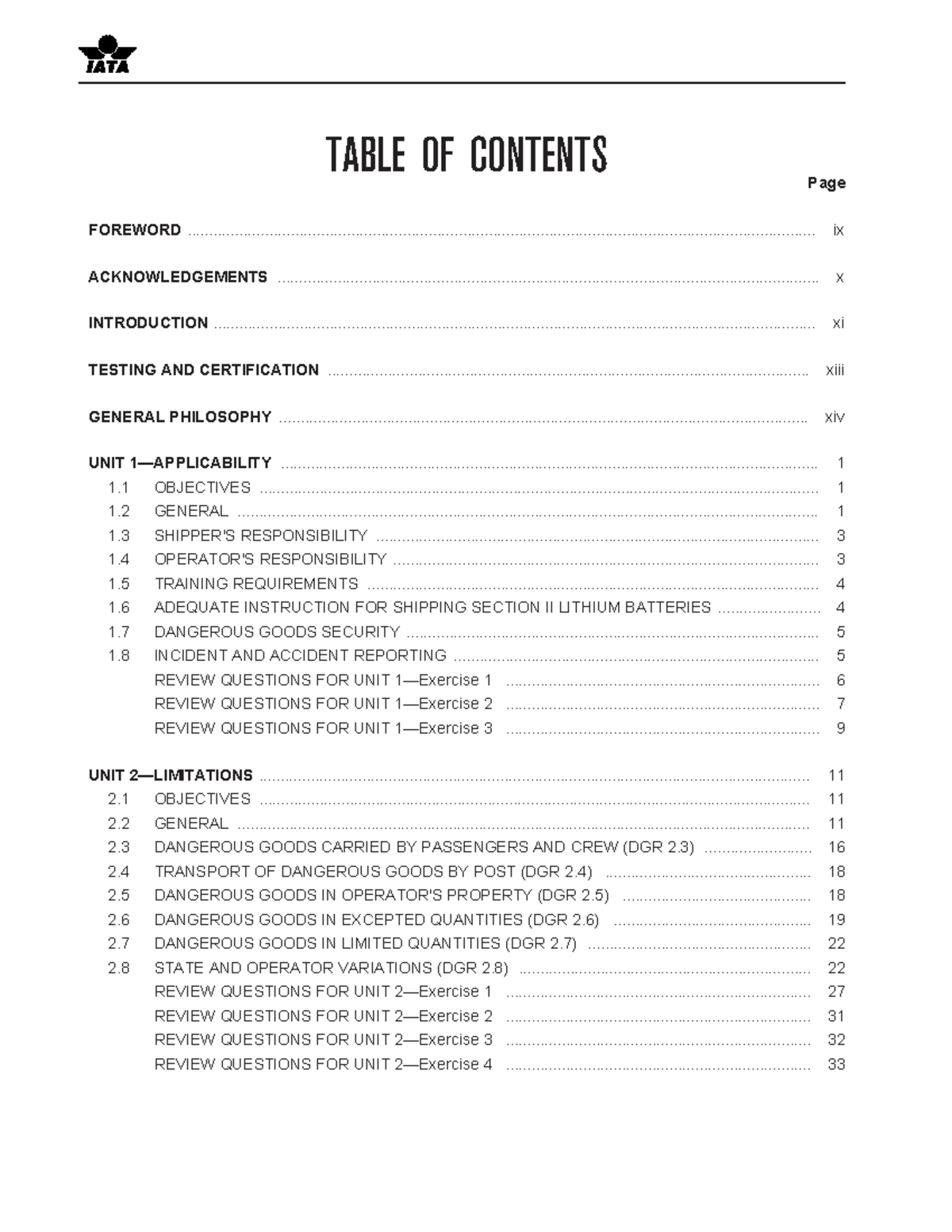 DGTP Workbook 1 - TABLE OF CONTENTS Page FOREWORD - Studocu