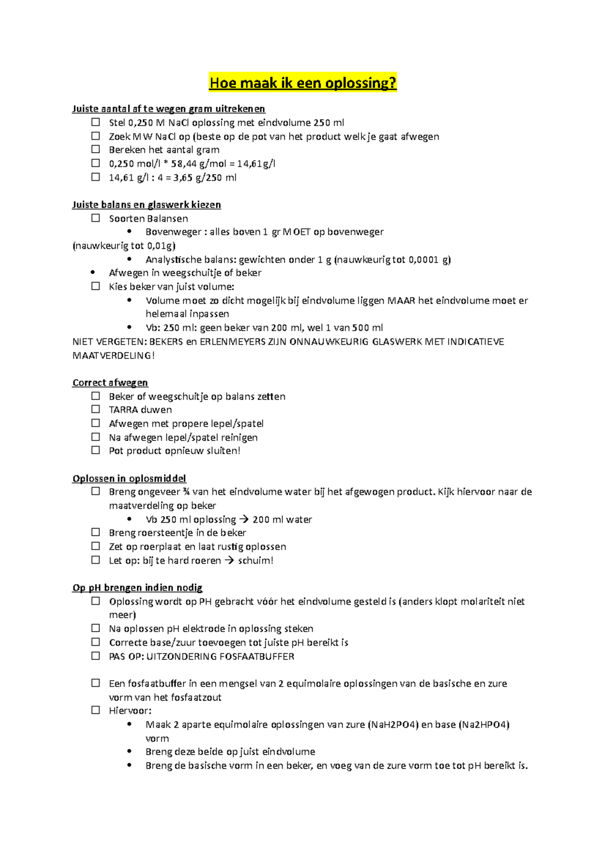 Hoe maak ik een oplossing - Hoe maak ik een oplossing? Juiste aantal af ...