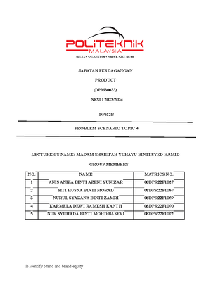 Case study IM ( Unilever) - POLITEKNIK SULTAN SALAHUDDIN ABDUL AZIZ ...