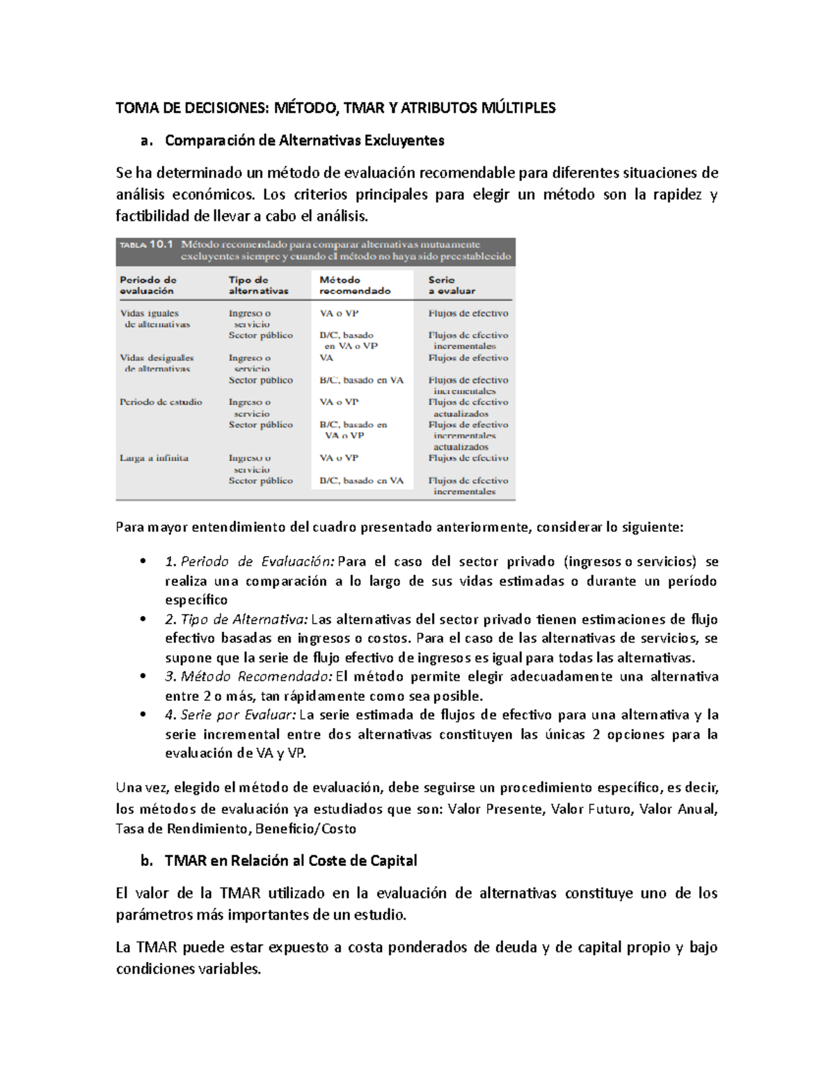Toma de decisiones - ingeniería - TOMA DE DECISIONES: MÉTODO, TMAR Y ...