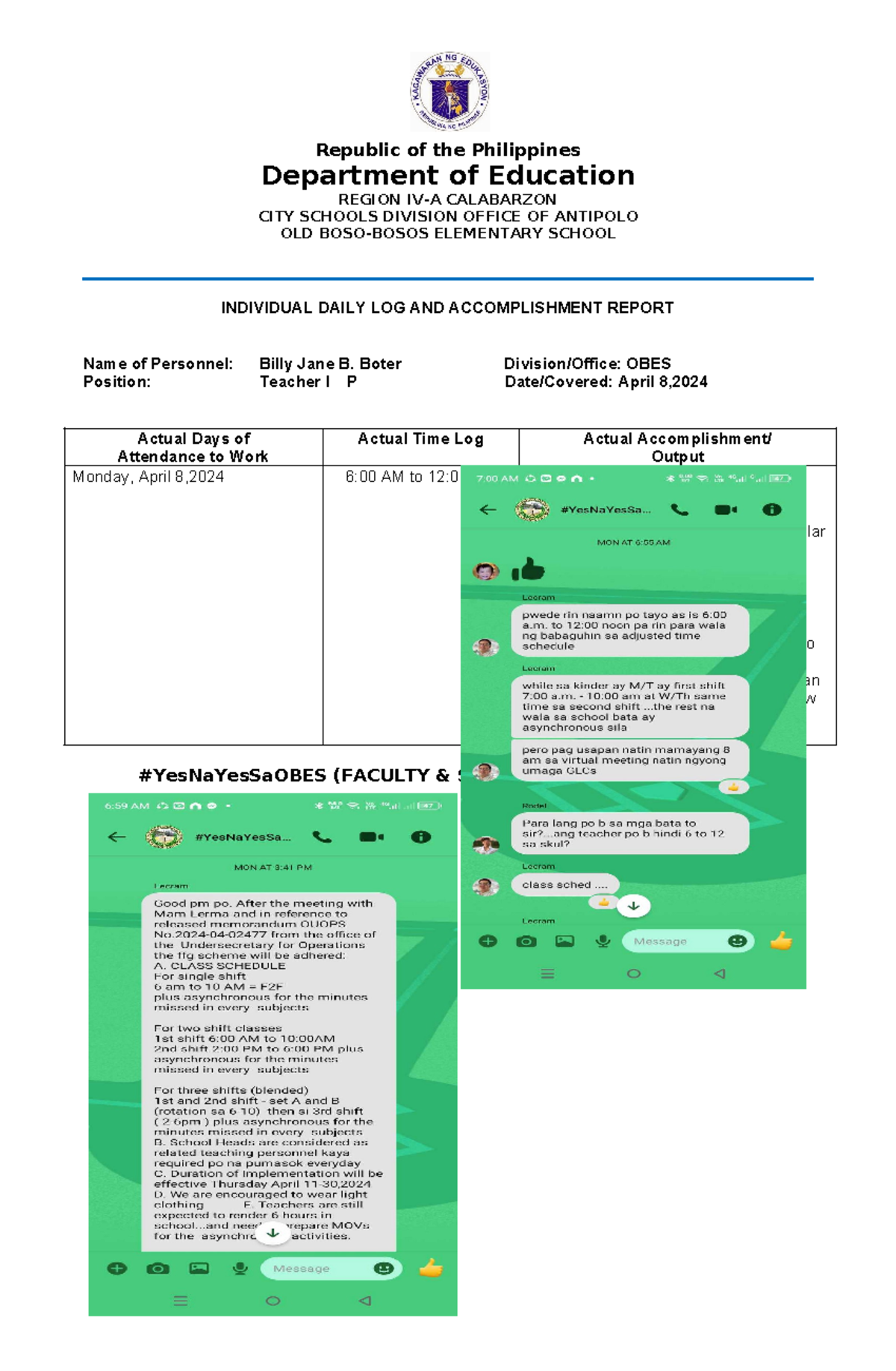 Idlar 4 Rizal April 82024 - Republic of the Philippines Department of ...