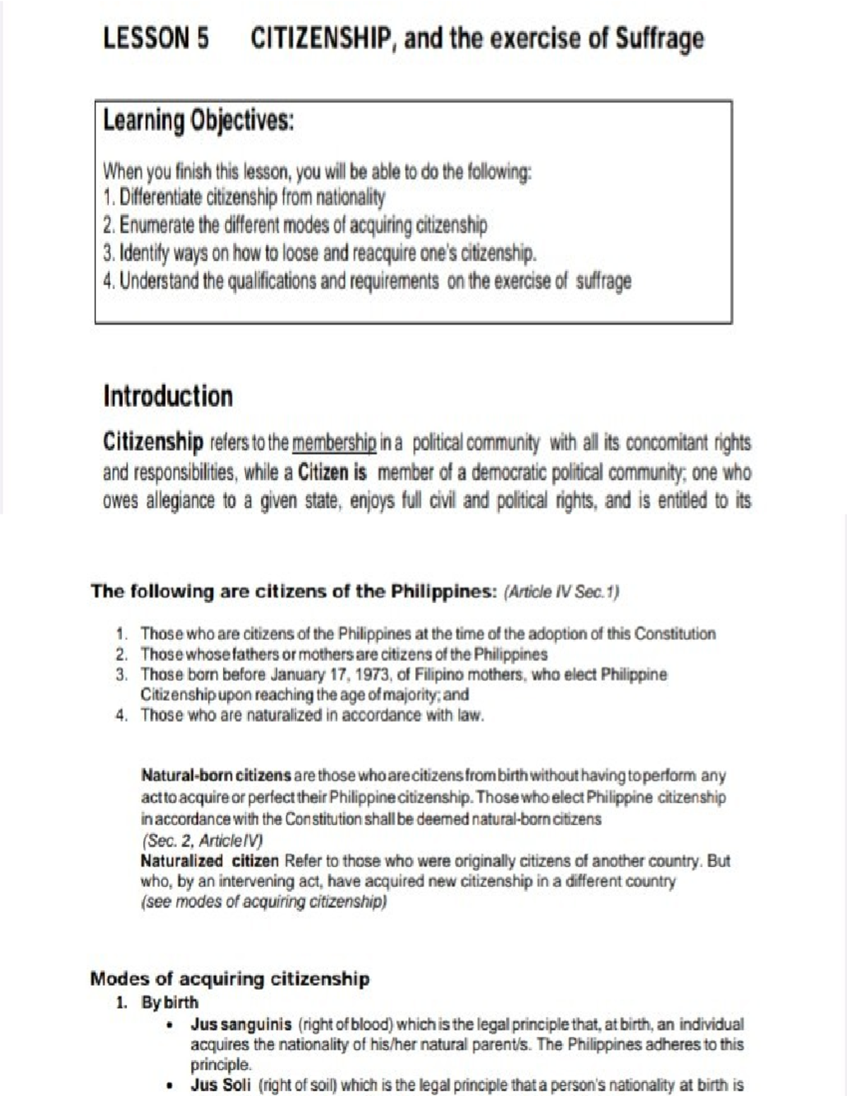 Polgov Reviewer - NONE - Principles SECTION 1. The Philippines is a ...