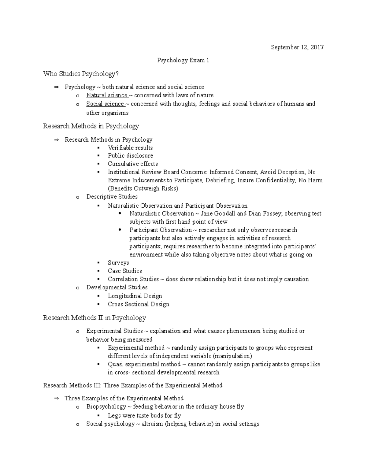 Exam I Review - This note was taken in preparation for exam 1 and used ...