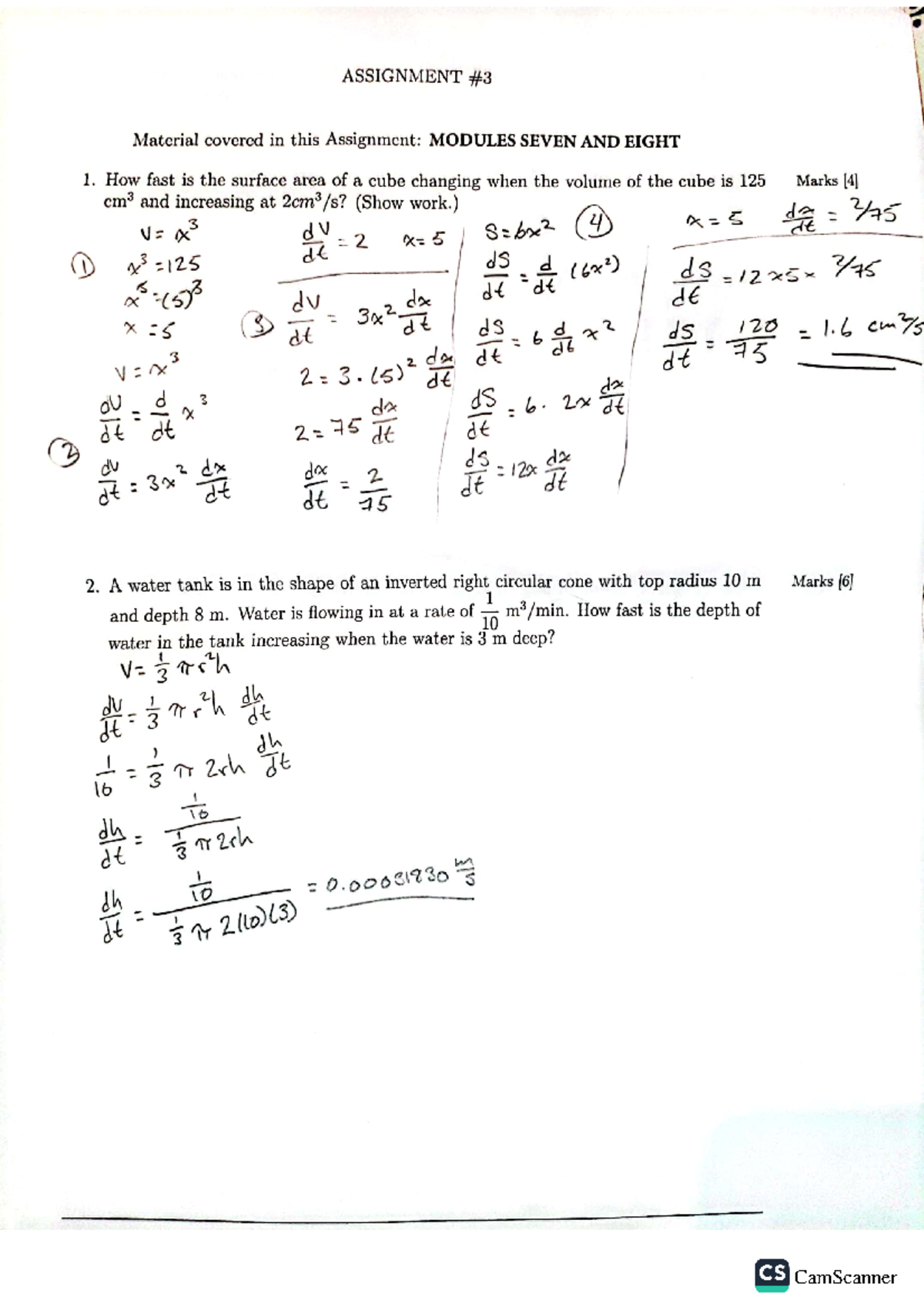 Calcassignment 3 - Un assignment complete - ASSIGNMENT Material covered in this Assignment ...