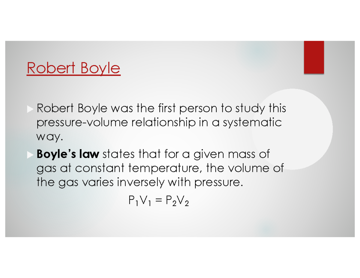 Government and Politics - Robert Boyle uRobert Boyle was the first ...