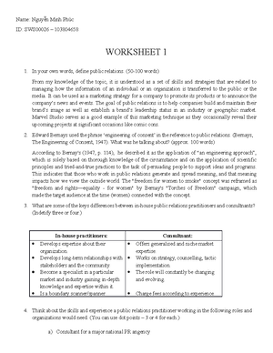 Public Relations Campaign - UPDATED Assignment PUB10001 Introduction to ...