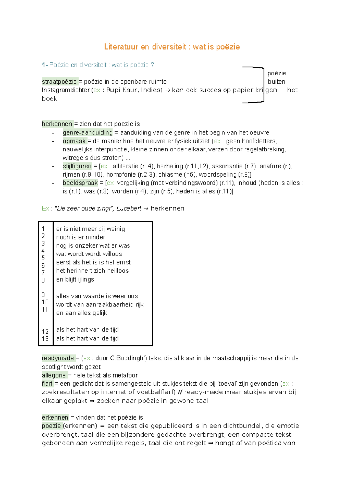 Kopie van Literatuur en diversiteit wat is poëzie - Literatuur en ...