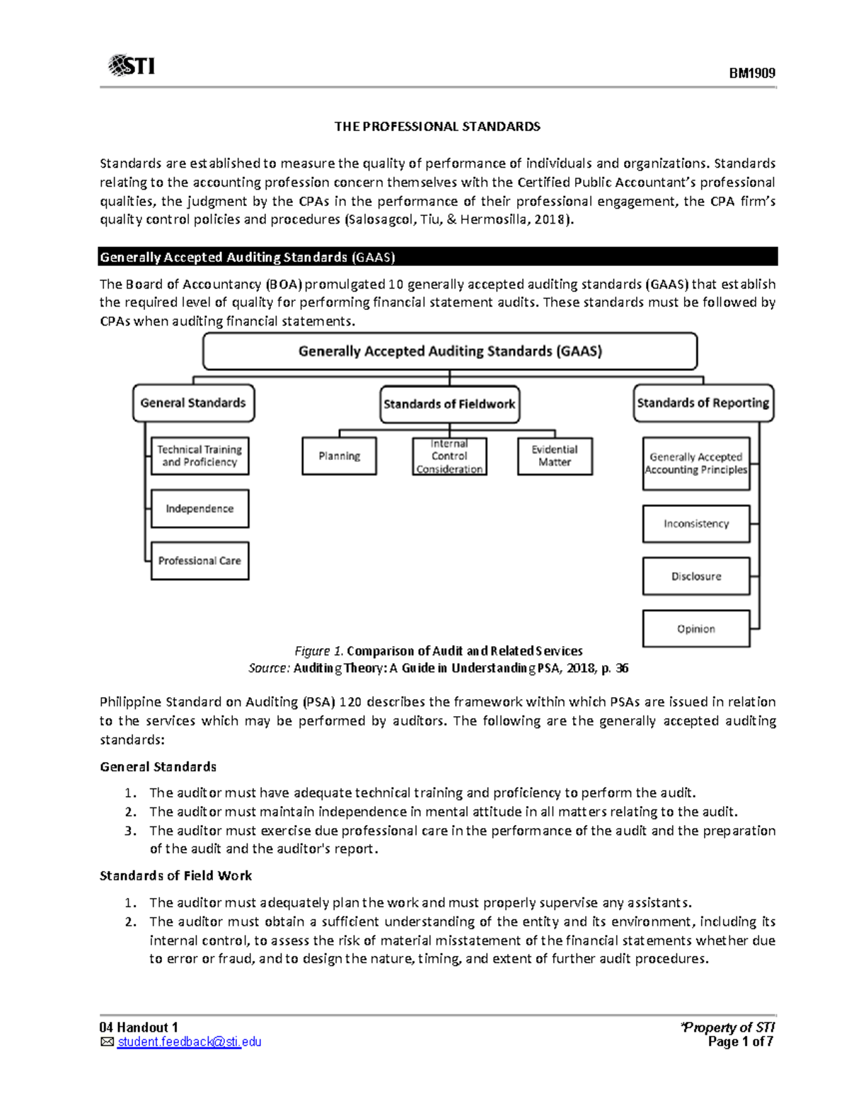 04 Handout 1 - Modules for first term - 04 Handout 1 *Property of STI THE PROFESSIONAL STANDARDS ...