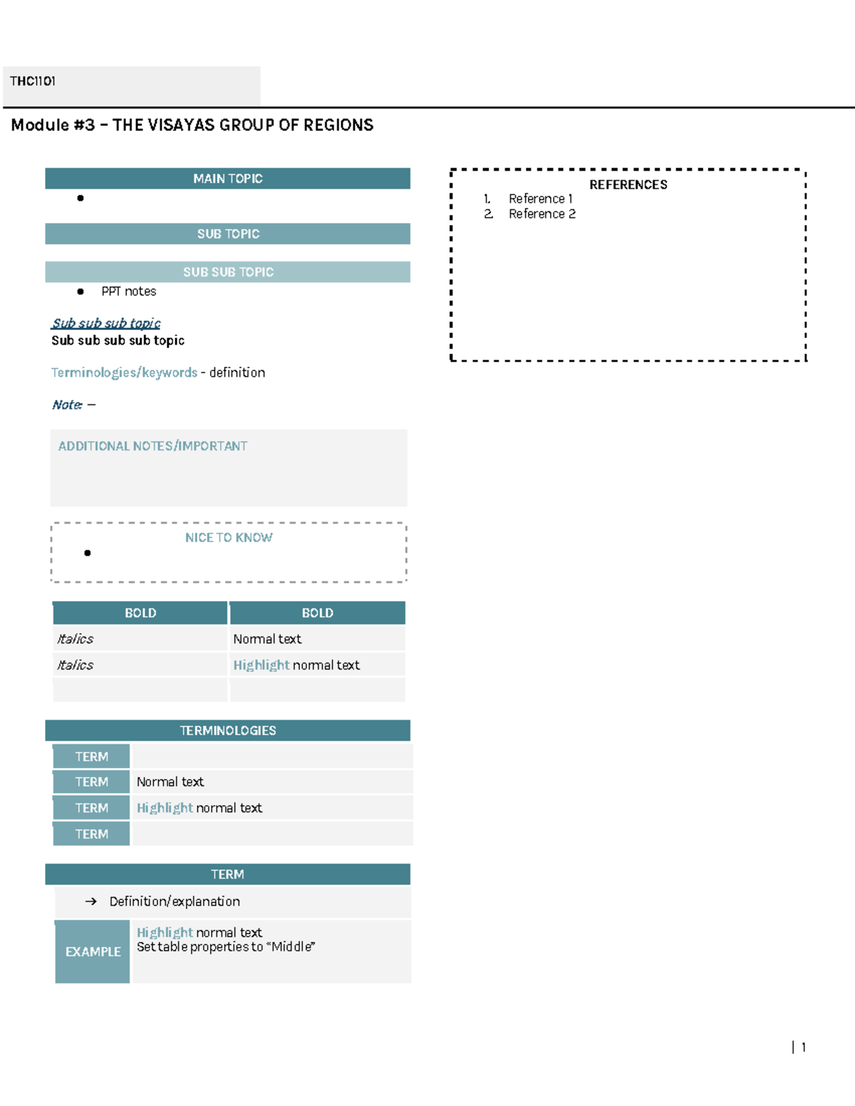 Module #3 – THE Visayas Group OF Regions - THC Module # 3 – THE VISAYAS ...