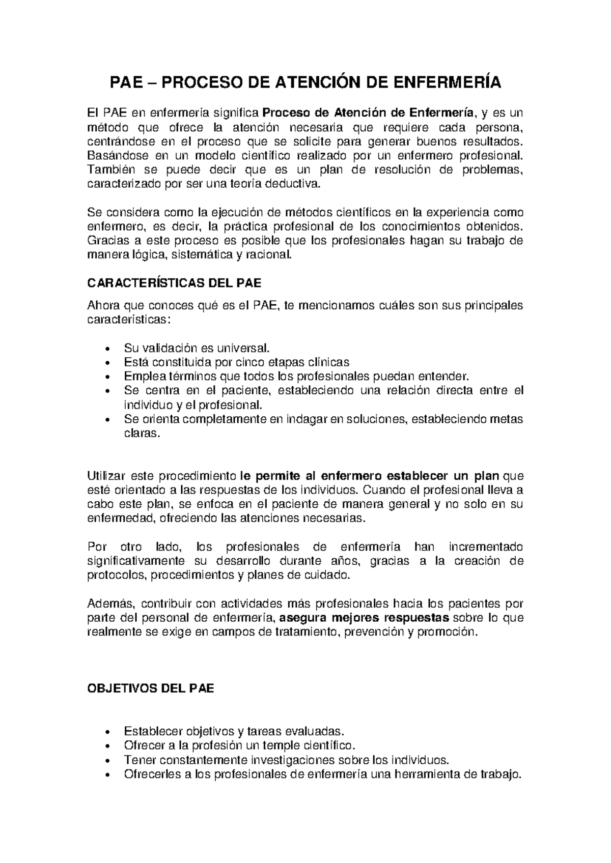 GUÌA PARA LA Elavoraciòn DEL PAE - PAE – PROCESO DE ATENCIÓN DE ...