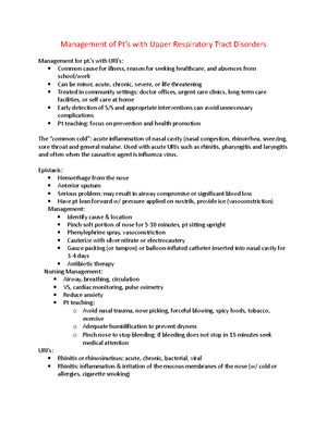 Medical Surgical 1 Chest and lower respiratory tract disorders study guide - Chest & Lower - Studocu