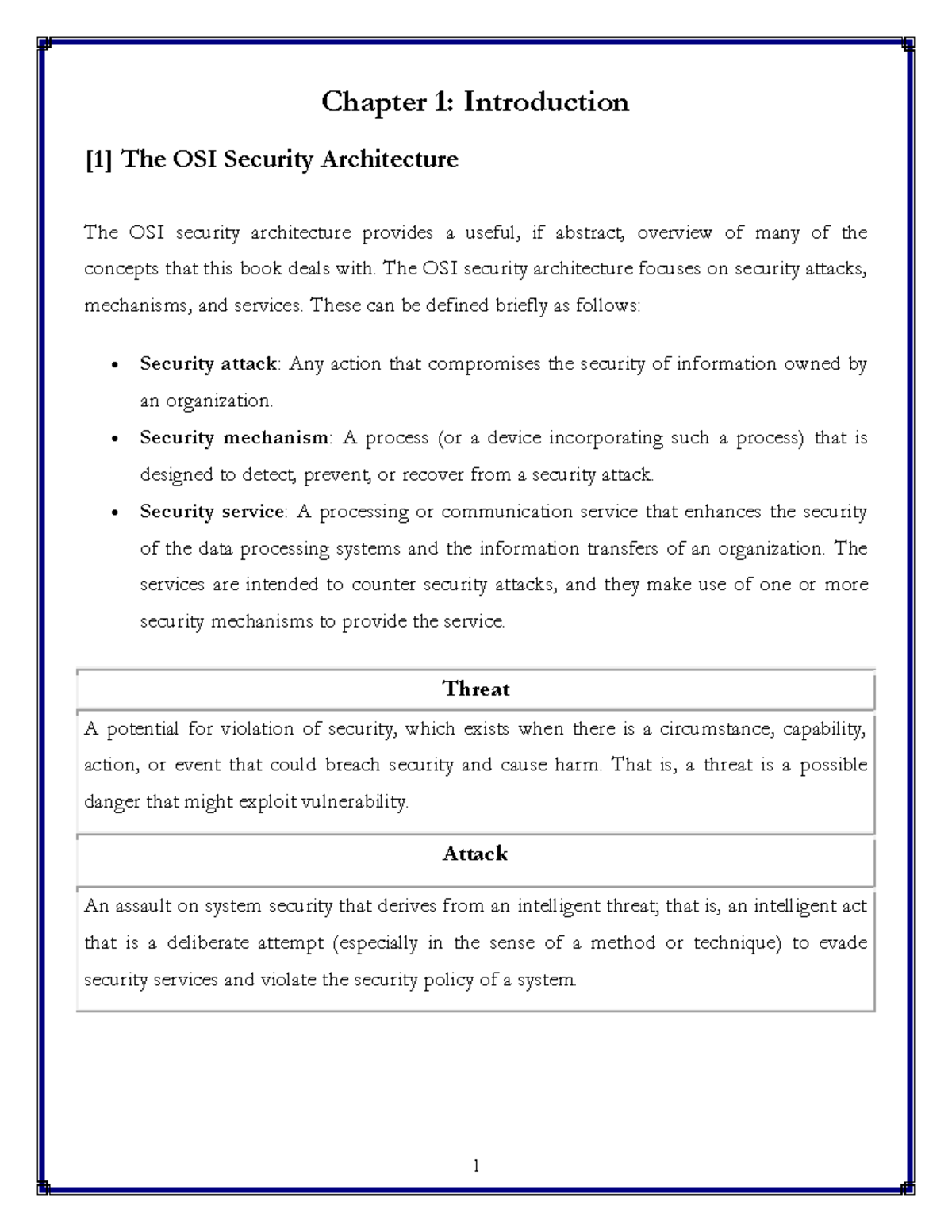 Ch1 Introduction - Information Security ch1 - Chapter 1: Introduction ...