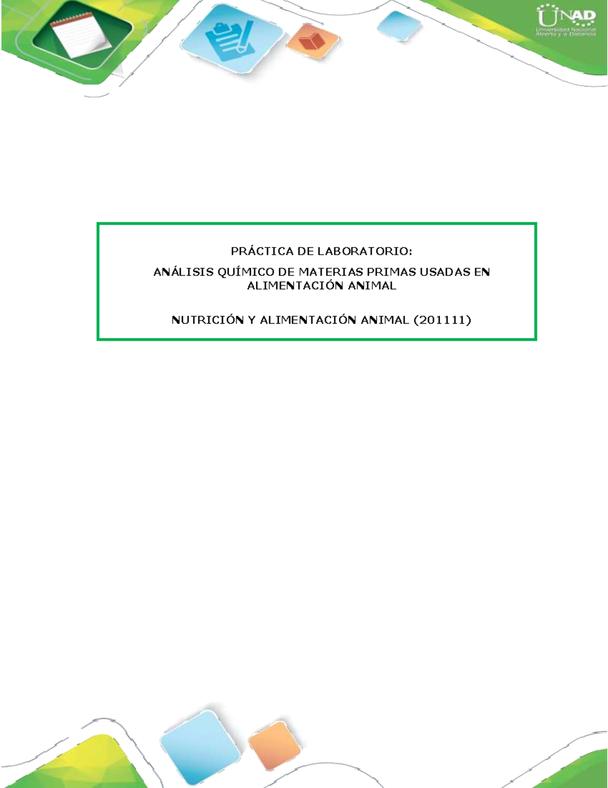 Anexo 4. Protocolo de laboratorio y plantilla de informe - PR¡CTICA DE LABORATORIO: AN¡LISIS ...