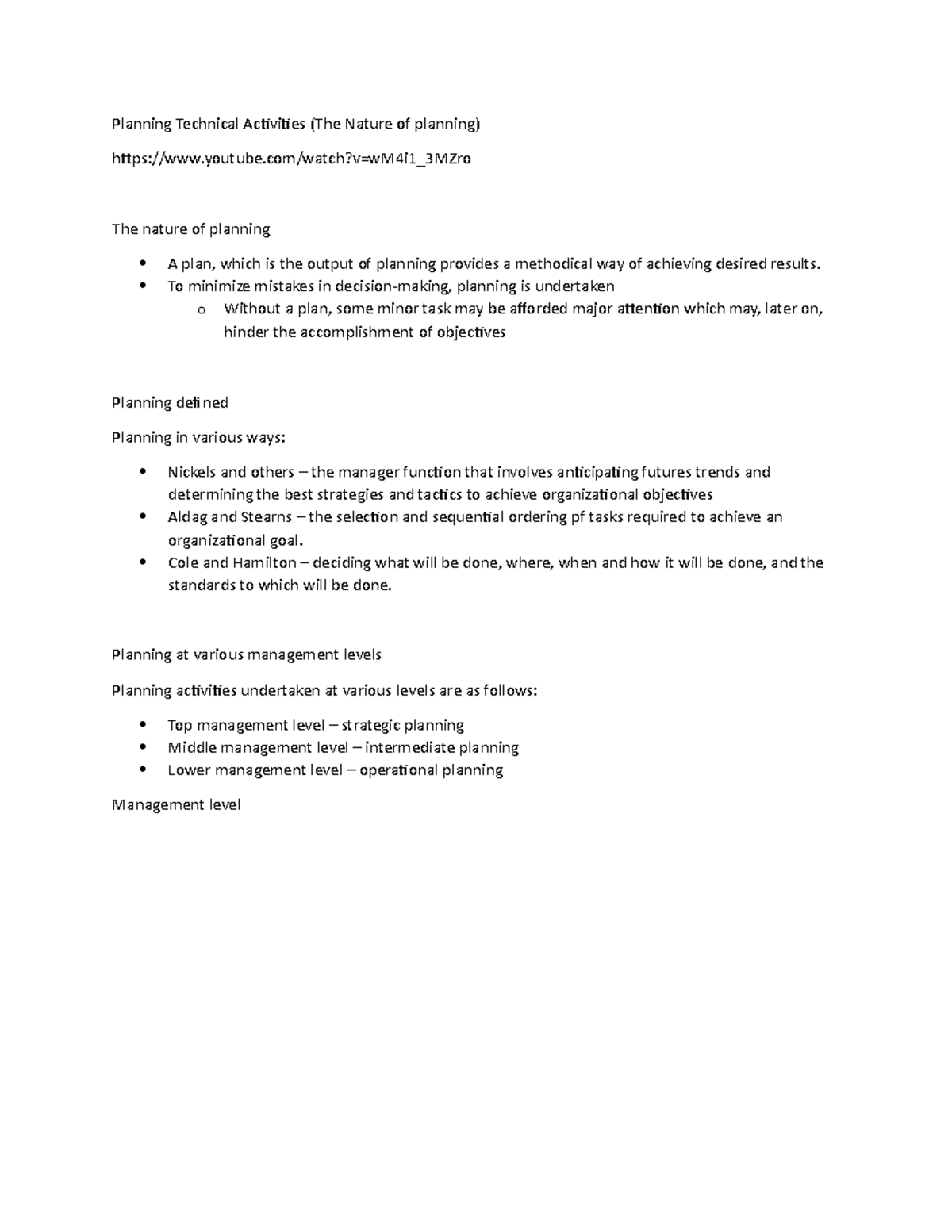 Chapter 3 planning technical activities lecture - Agricultural ...