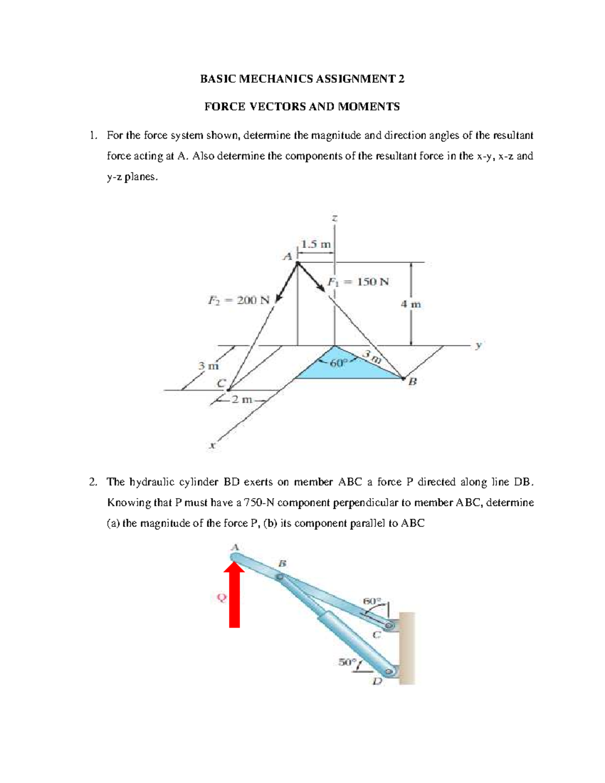 Basic Mechanics MOMENT AND EQUILLIBRUM QUESTIONS - BASIC MECHANICS ...