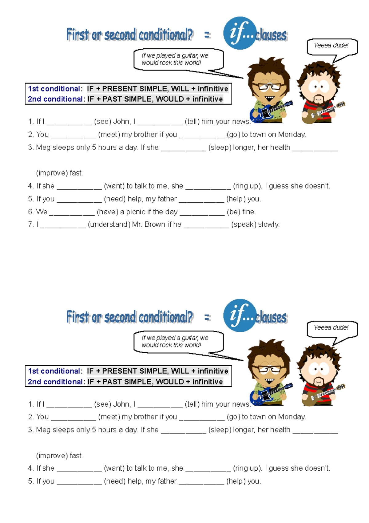 1st-and-2nd-conditional-grammar-drills 16154 - 1st conditional: IF ...
