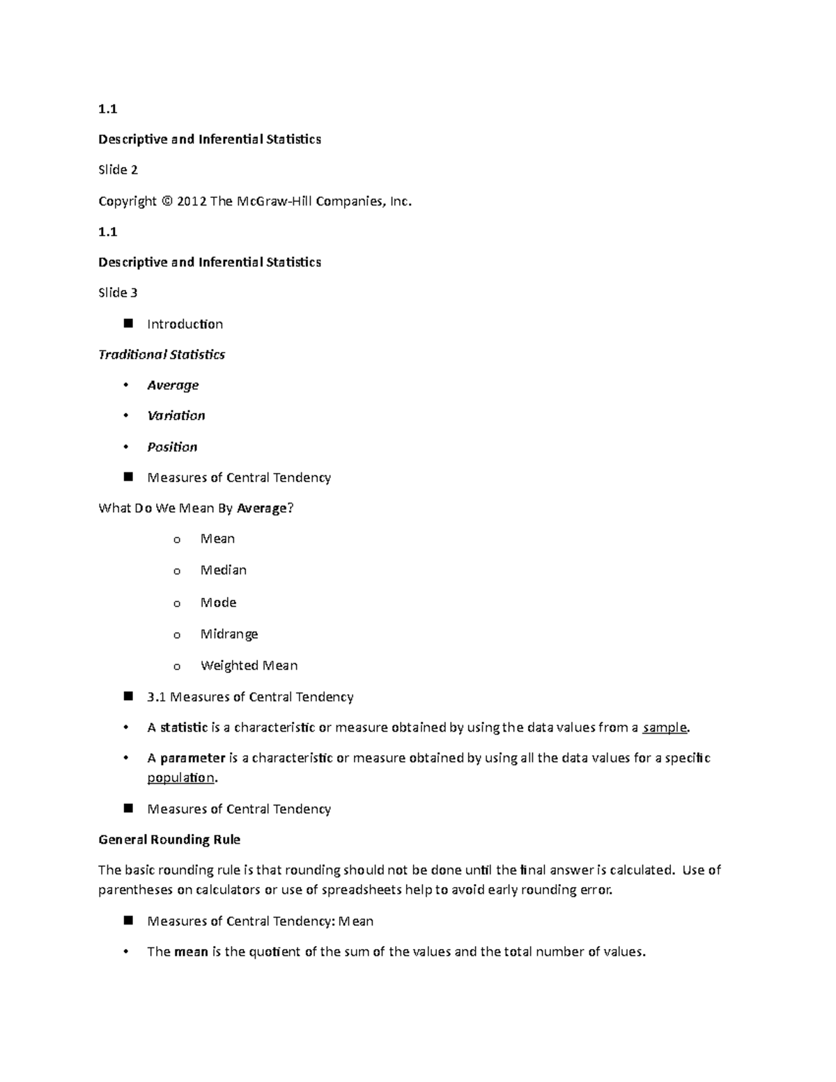 Ch. 3 Data Description - Professor Michael Filer - 1. Descriptive and ...