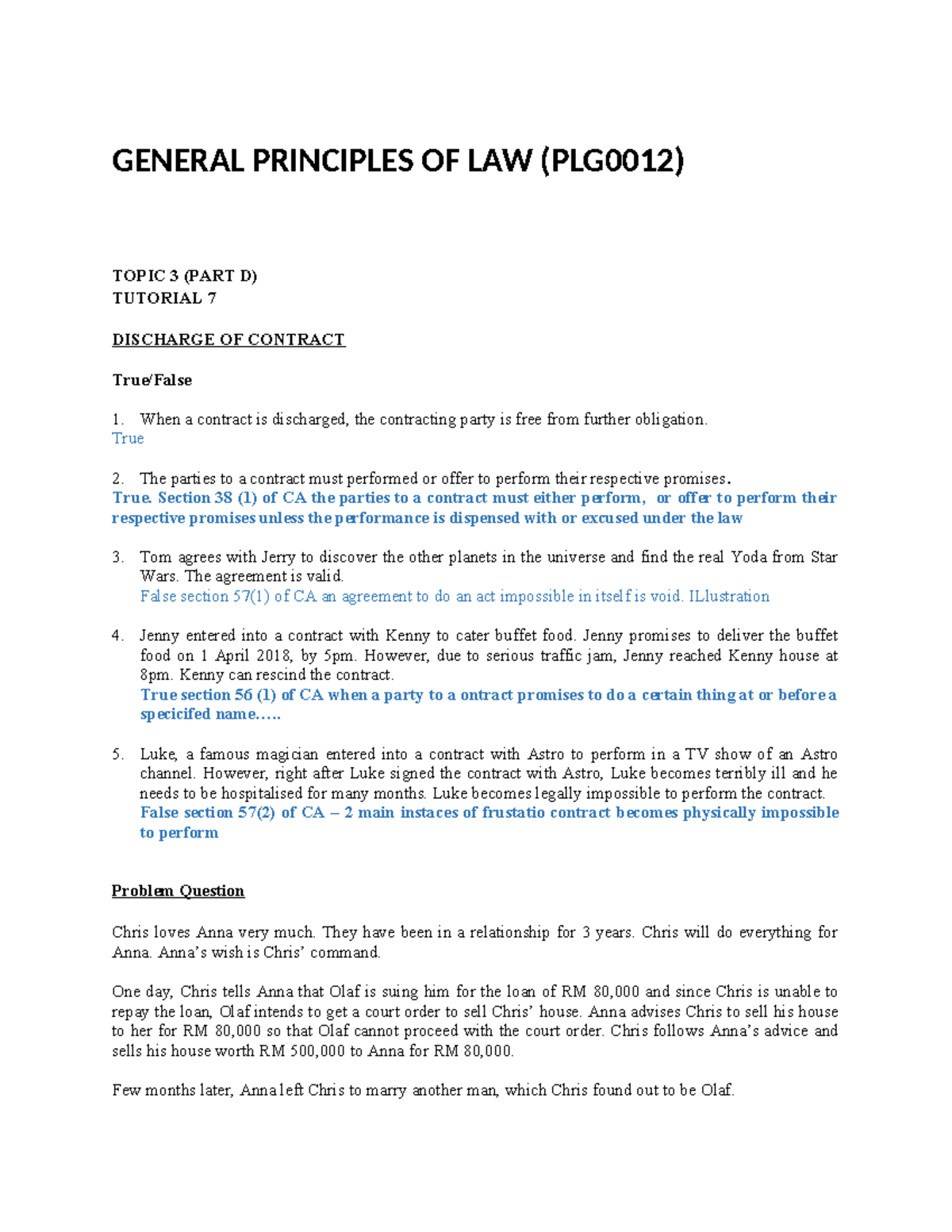 TUT 7 - Topic 3 (PART D) - tutorial work - GENERAL PRINCIPLES OF LAW ...