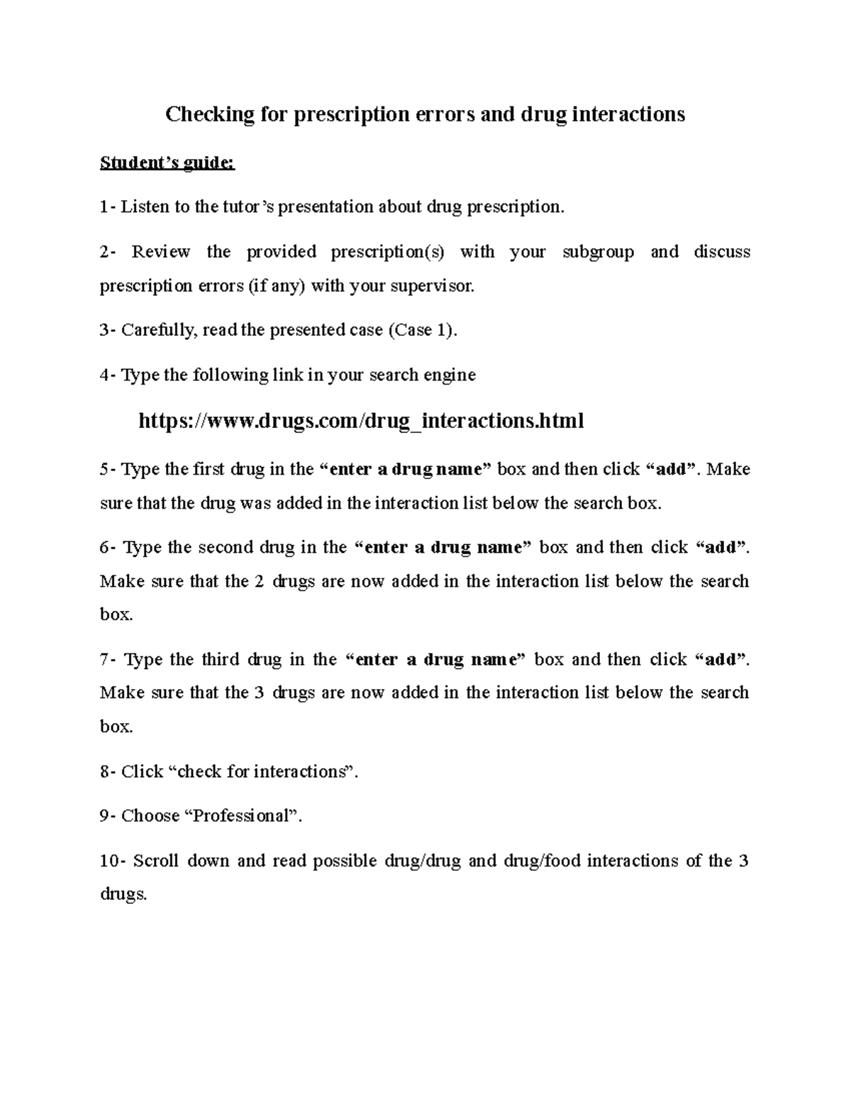 5) Student guide prescription writing and drug interaction checker ...