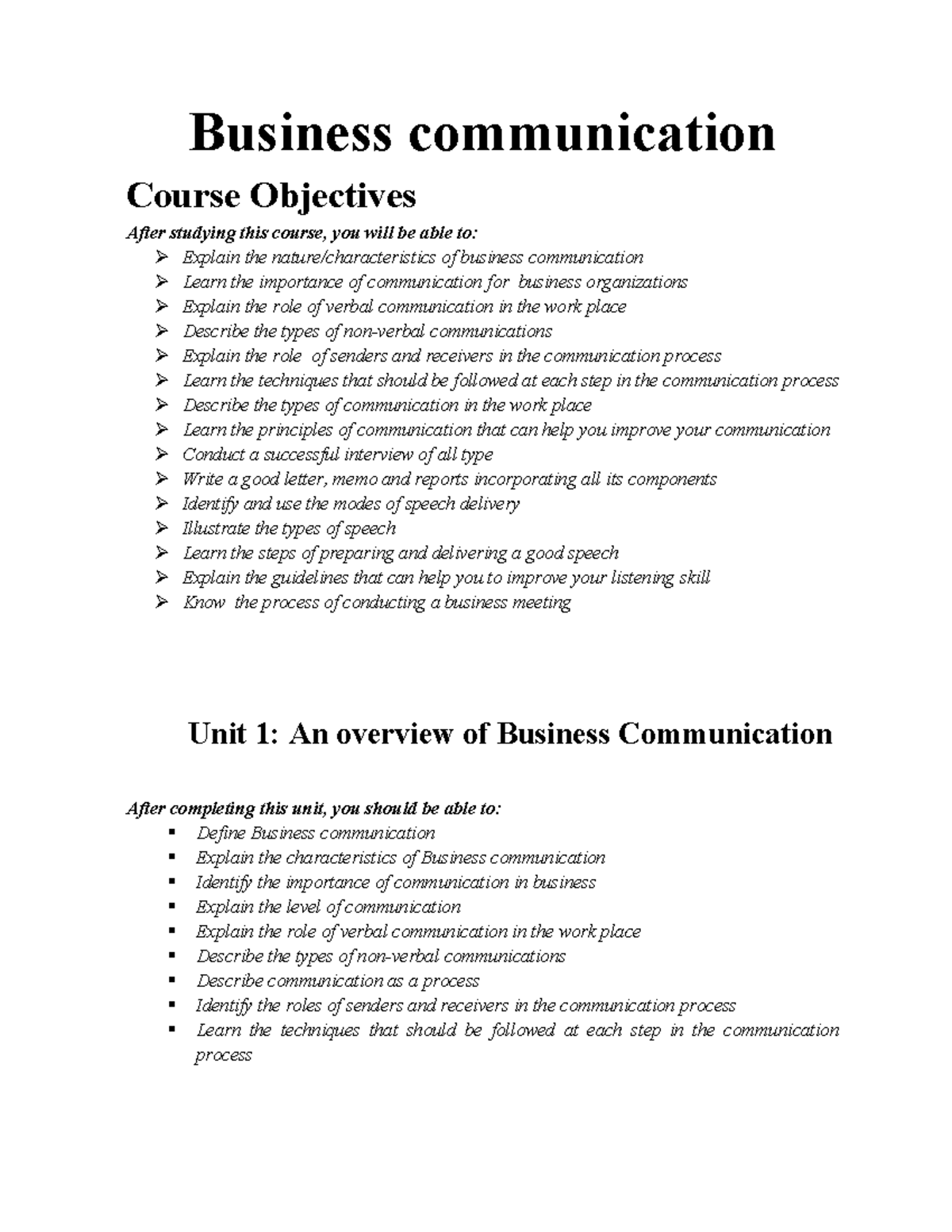Business Communication The latest - Business communication Course ...
