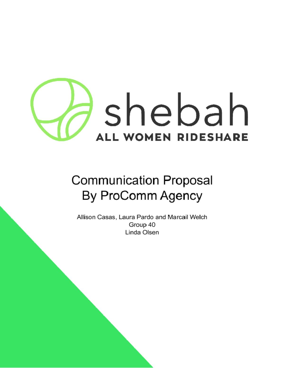 Communication Proposal - Table of Contents Executive Summary Background ...