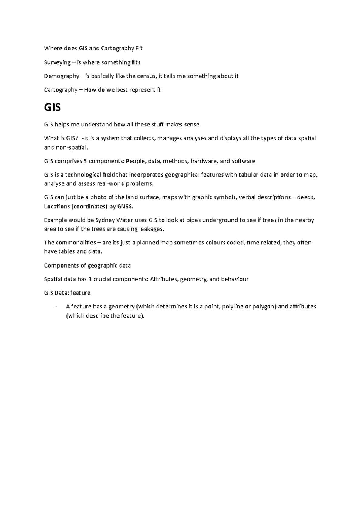 GIS and Cartography Notes - Where does GIS and Cartography Fit ...