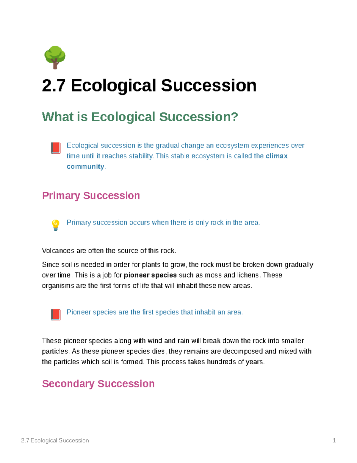Ecological succession - This stable ecosystem is called the climax ...