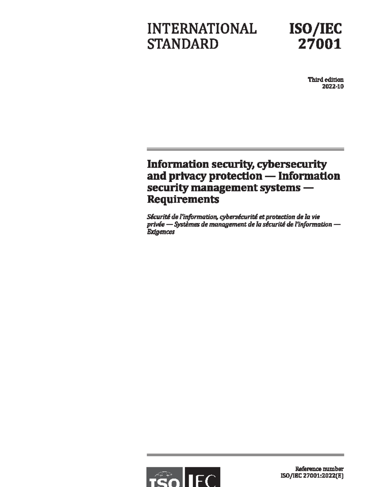 ISO 27001 2022 - Ahí veanle - Ingeniería de Sistemas - Studocu