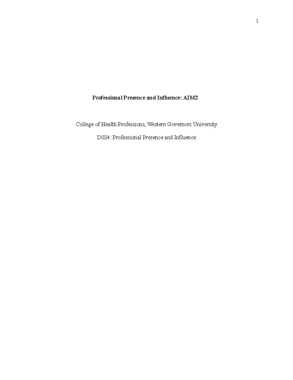 Reflection d024 - passed on the 1st try - Professional Presence and ...