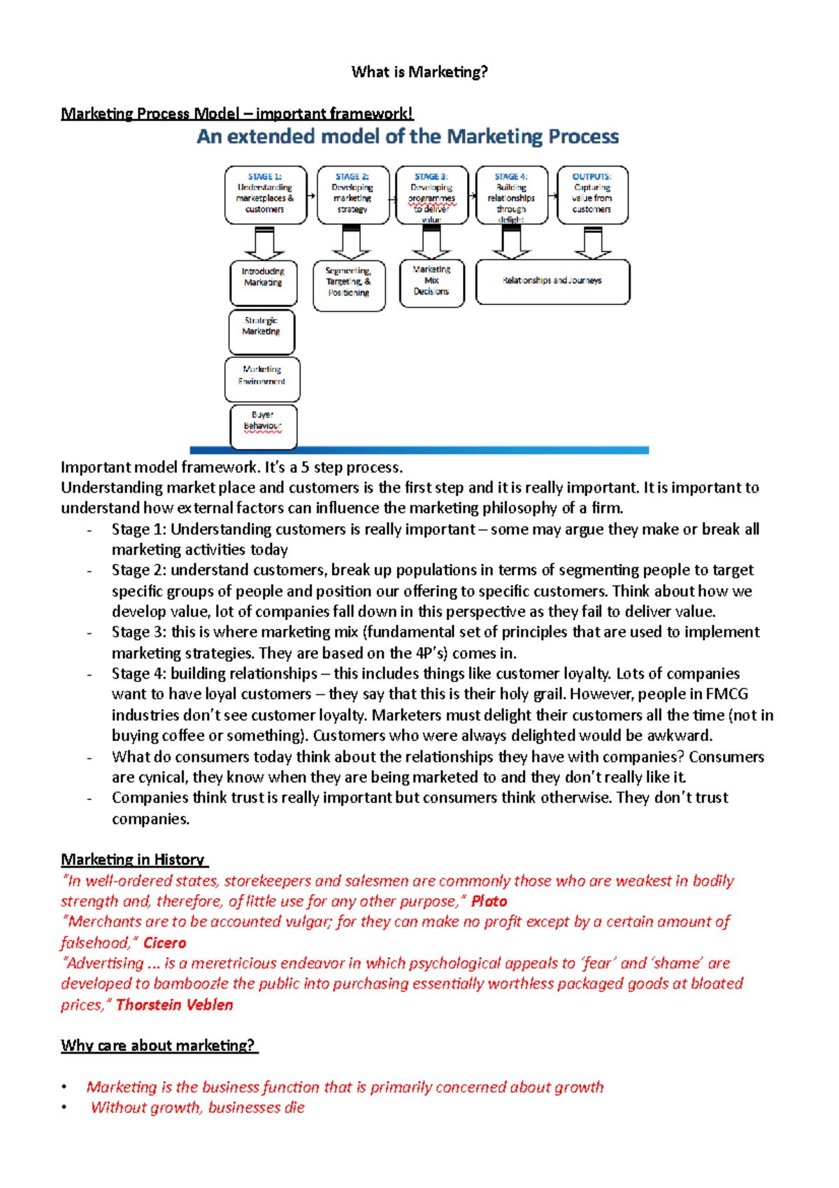 What is Marketing - Lecture notes 1 - What is Marketing? Marketing ...
