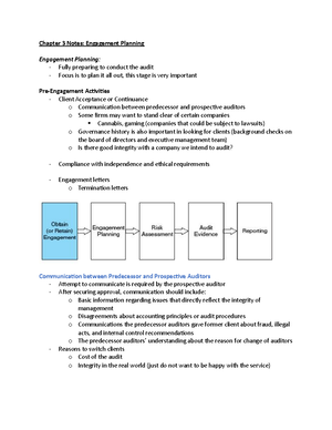 Engagement Planning Notes - Chapter 3 Continued: Engagement Planning ...