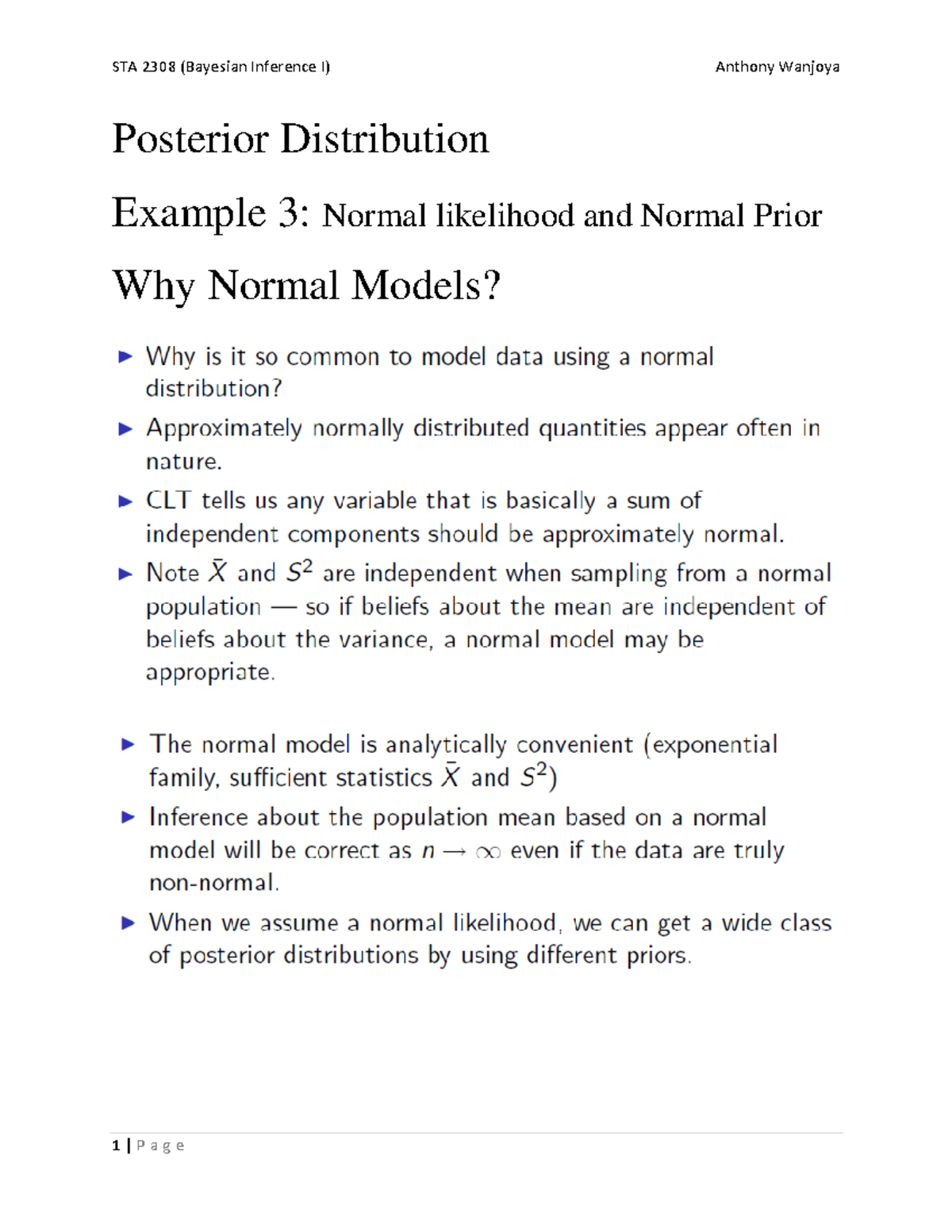 3. Posterior Distribution-Examples - Actuarial science - Summarizing ...